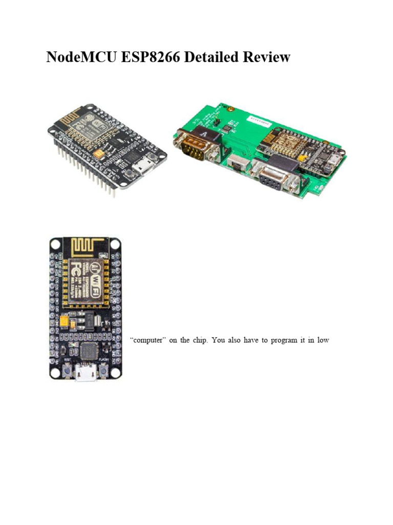 NodeMCU ESP8266 Detailed Review | PDF | Internet Of Things | Microcontroller