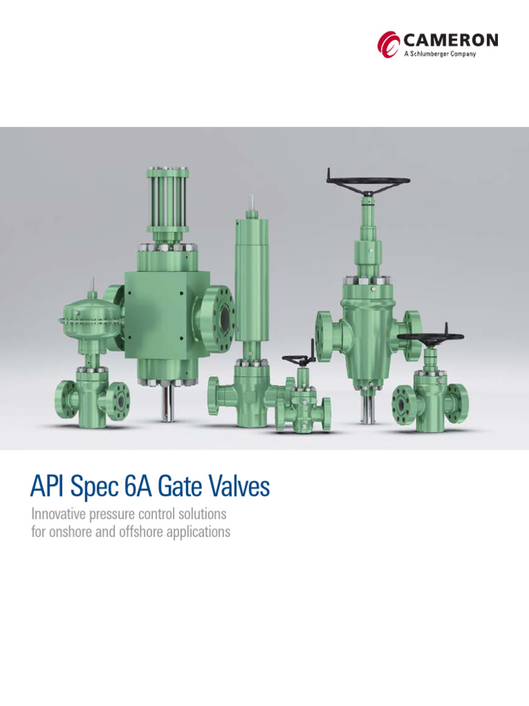 API Spec 6A Gate Valves Overview | PDF | Valve | Actuator