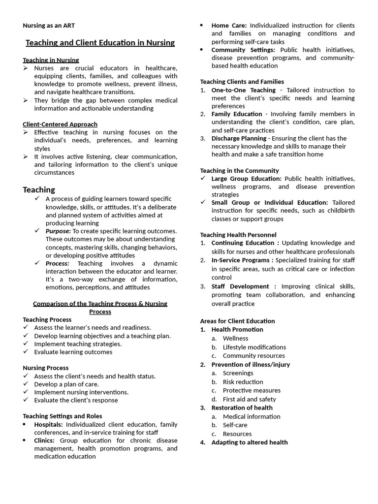 Handout 4 Health Teaching To Nursing DX | PDF | Critical Thinking ...
