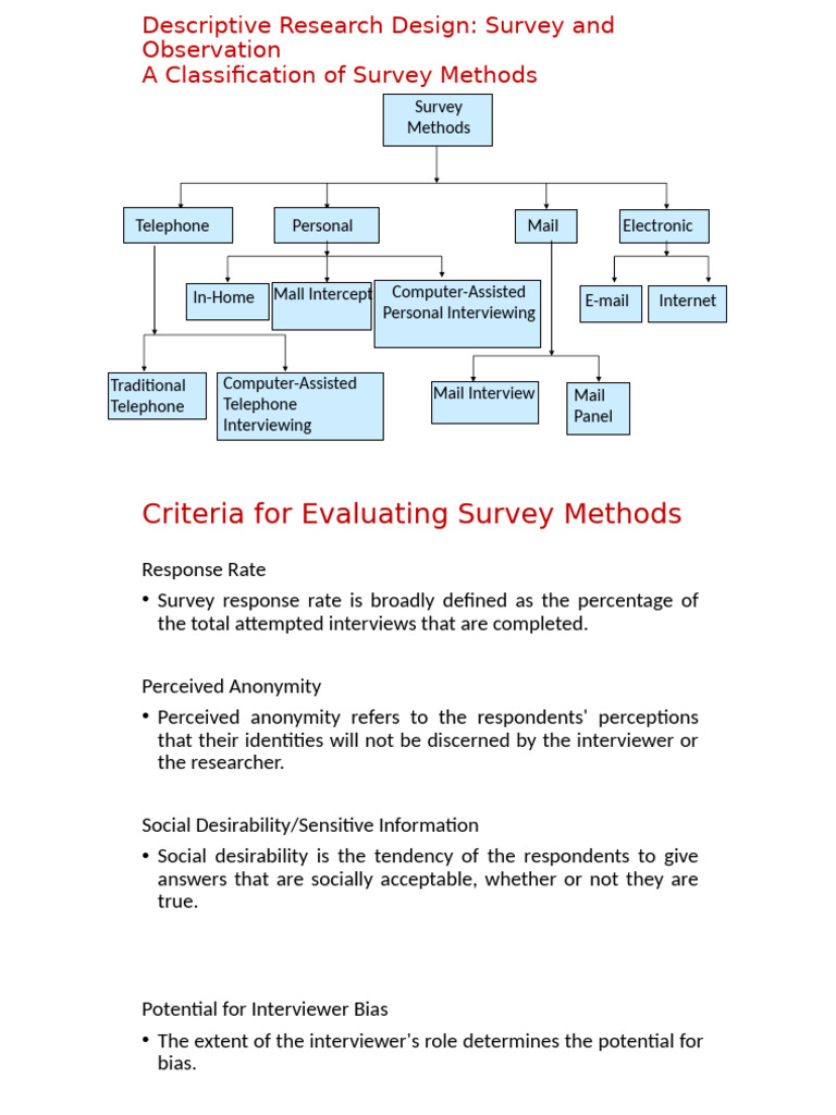 Descriptive Research Design | PDF | Survey Methodology | Observation