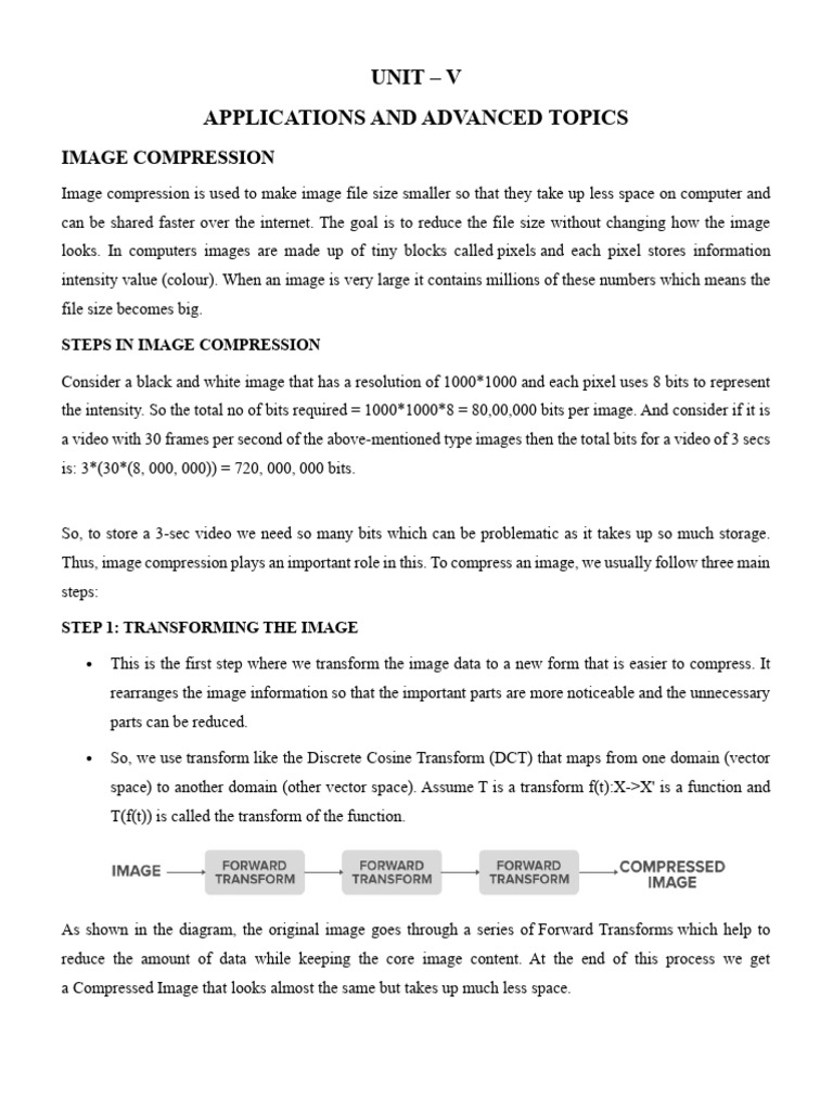 Jntua R23 Computer Vision and Image Processing Unit 5 Notes | PDF ...