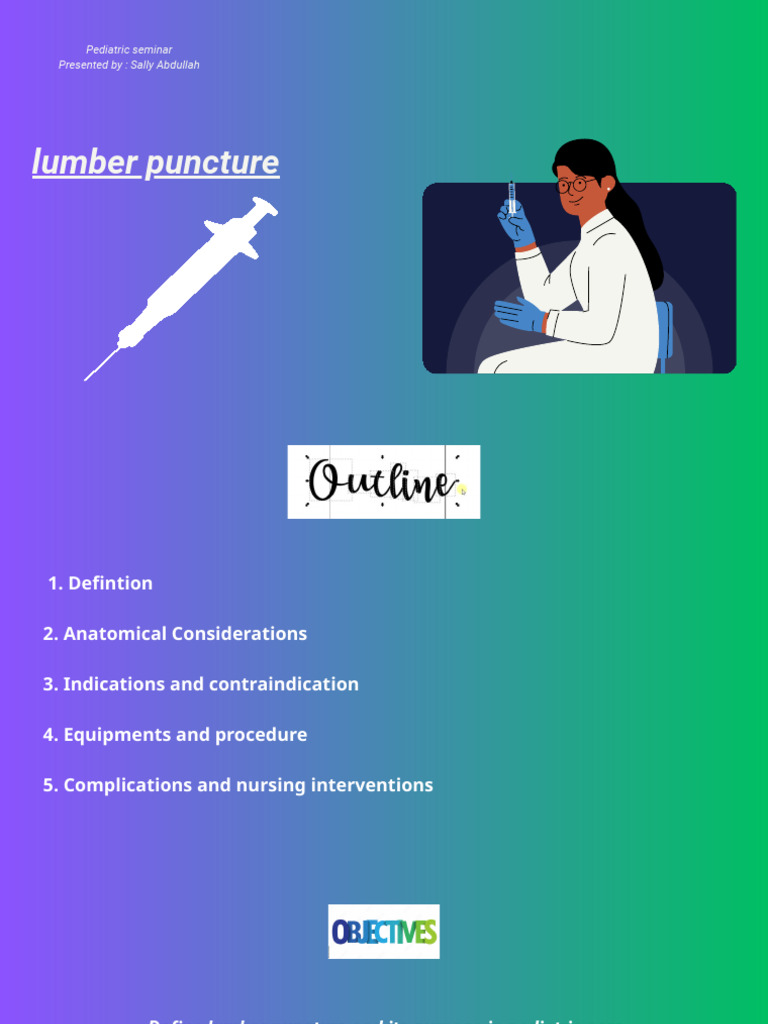Pediatric Lumbar Puncture Guide | PDF | Neurology | Medicine