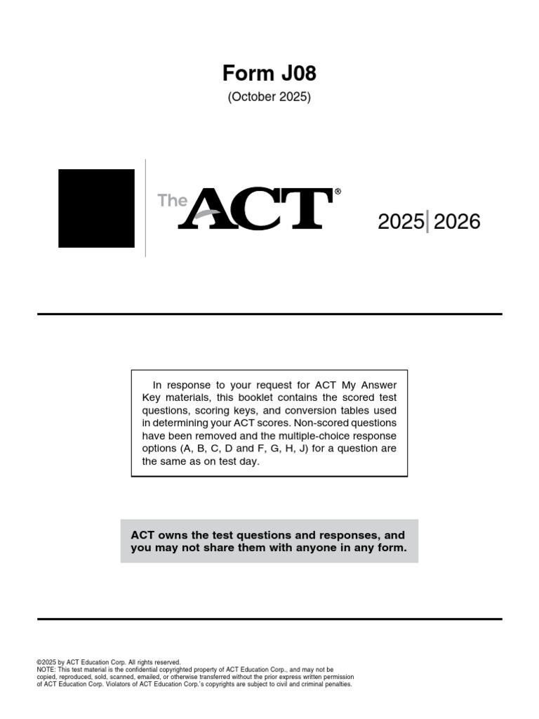Enhanced ACT October 2025 | PDF