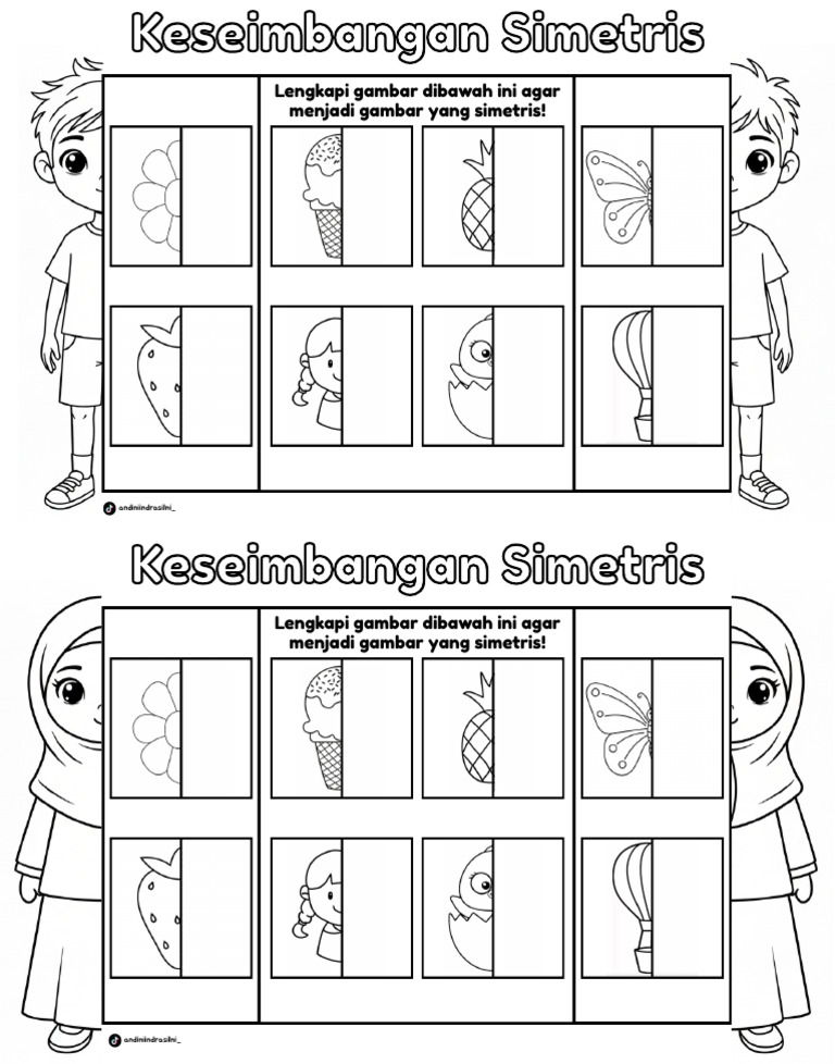 Lengkapi Gambar Simetris Anda | PDF