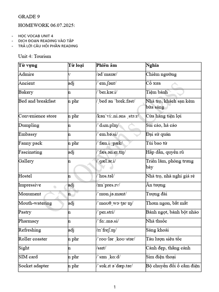 Grade 9 Unit 4 | PDF