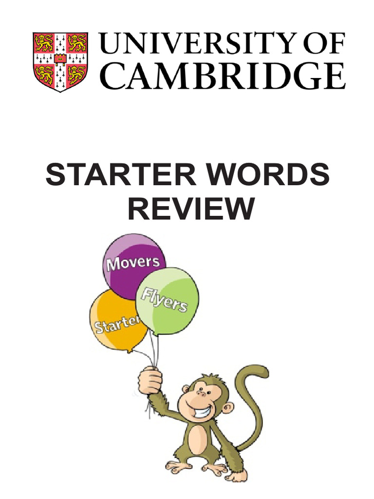 Starters Word Review | PDF