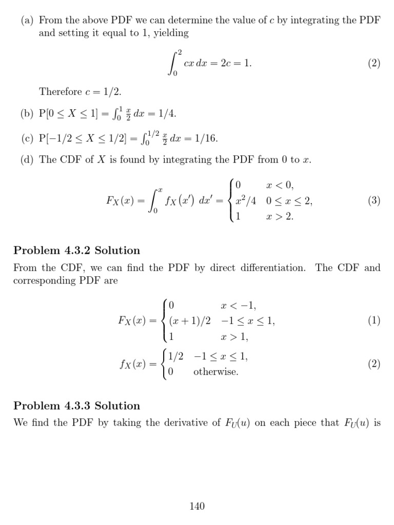 PDF and CDF Calculations Explained | PDF