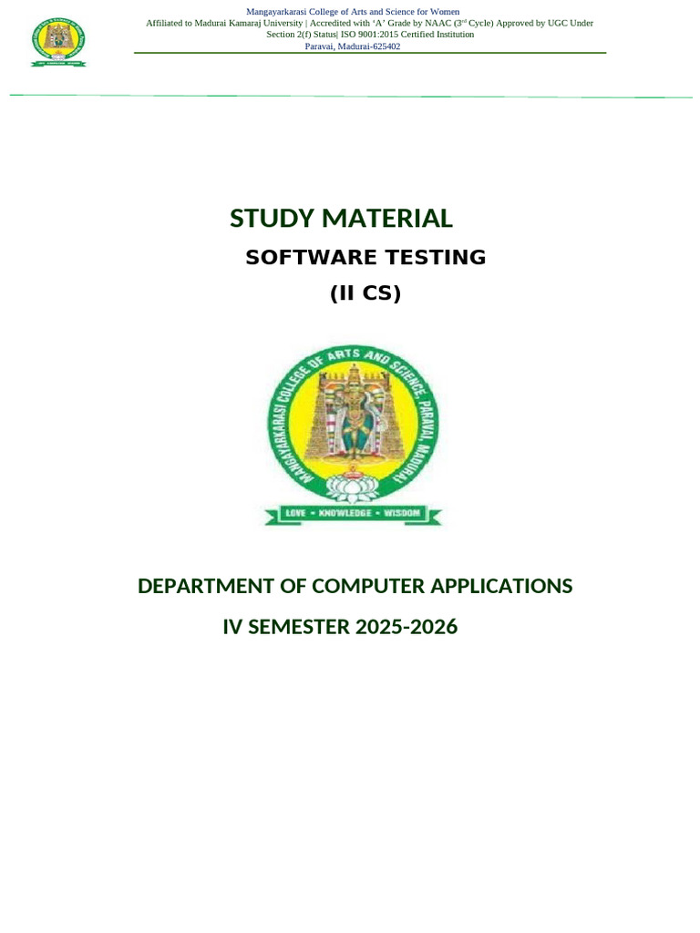 Software Testing Notes | PDF | Software Testing | Software Development