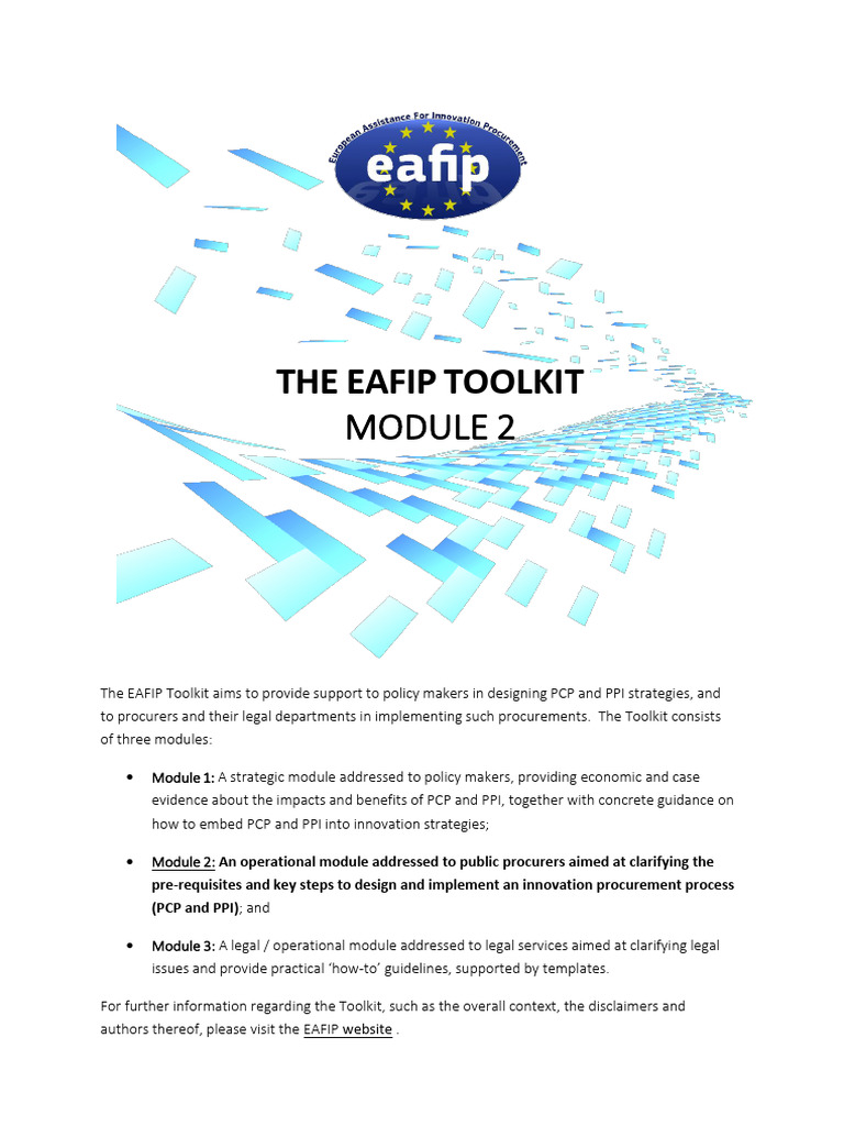 EAFIP Toolkit Module 2: Innovation Procurement | PDF | Hospital ...
