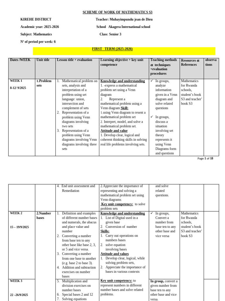 Scheme Math - S3 2025-2026 S3 | PDF | Trigonometric Functions | Circle