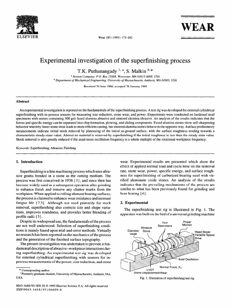Superfinishing Process Analysis and Results | PDF | Surface Roughness ...