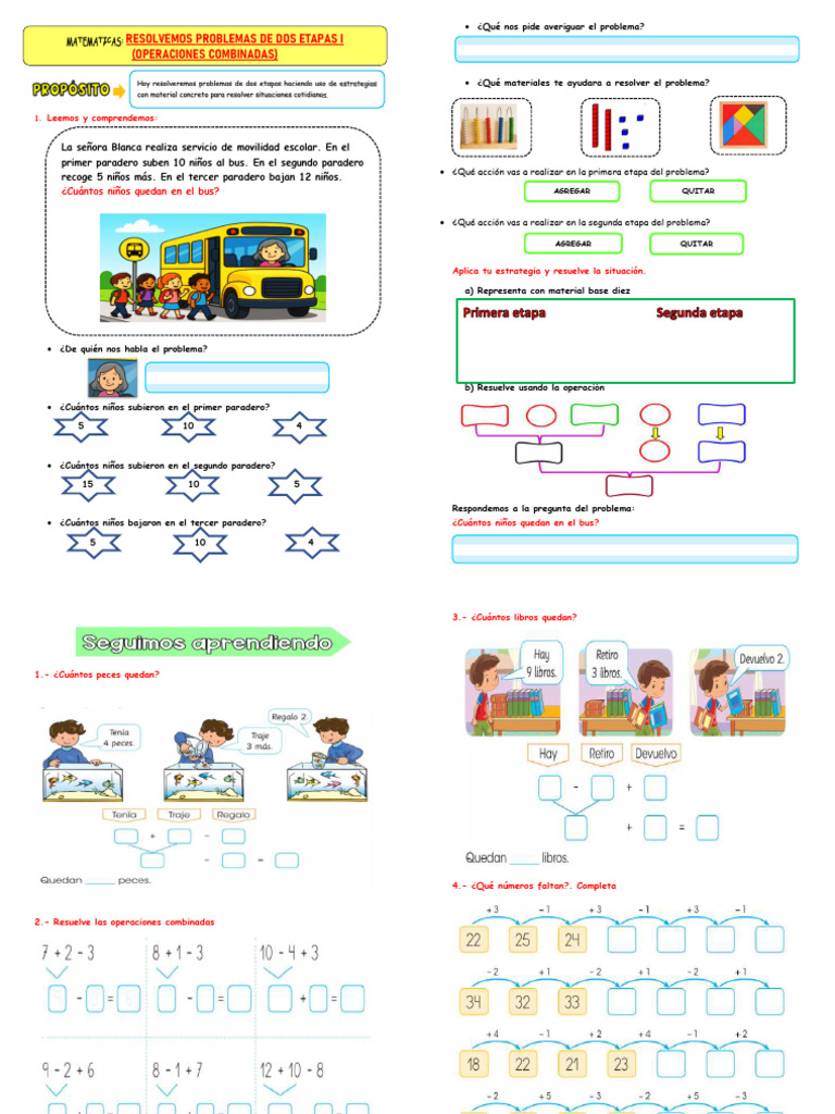 Problemas Matemáticos de Dos Etapas | PDF