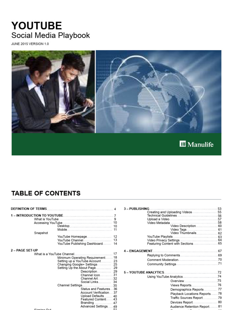 YouTube Social Media Playbook Guide | PDF | You Tube | Mobile App