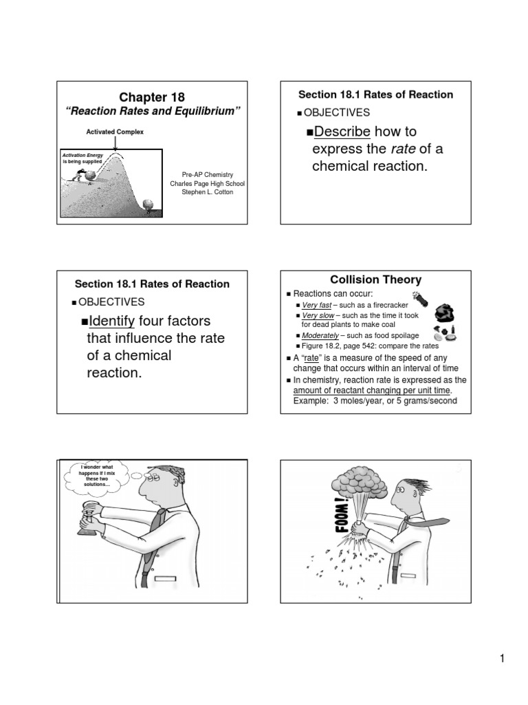 Chapter 18 Reaction Rates and Equilibrium | PDF | Chemical Equilibrium ...