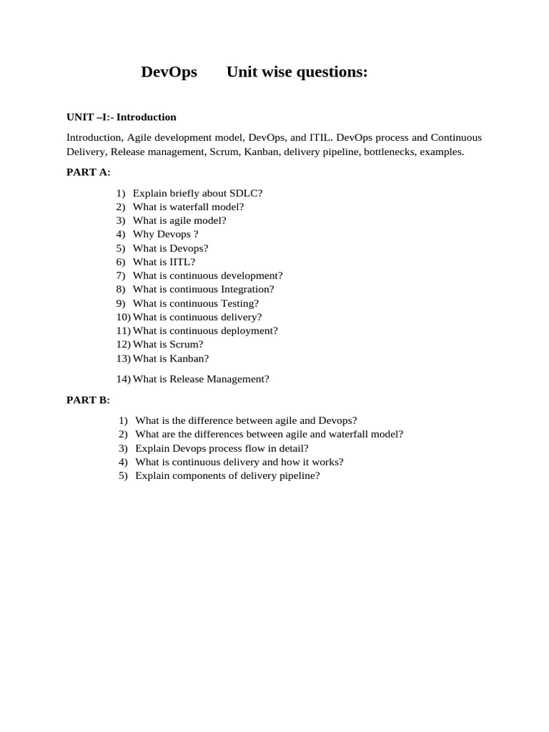 DevOps unitwise | PDF | Version Control | Software
