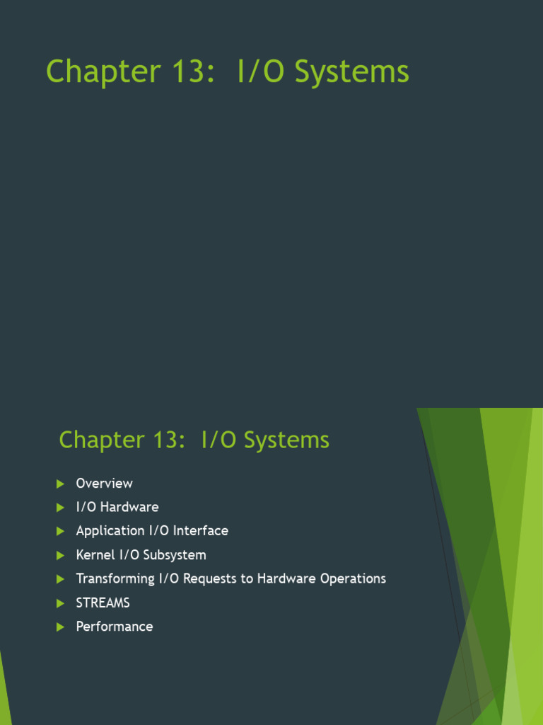 ch13 IO Systems | PDF | Input/Output | Operating System