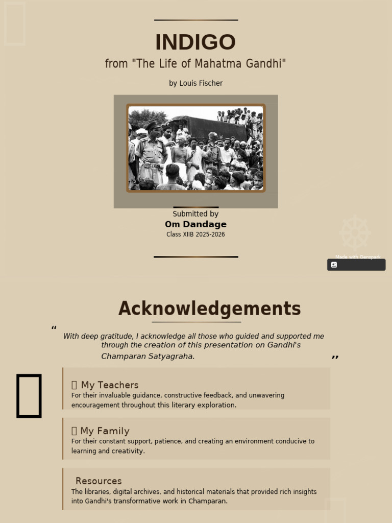 Indigo Project | PDF | Mahatma Gandhi
