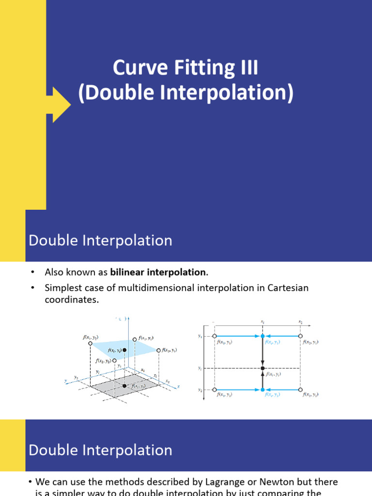 11 Curve Fitting III (Double Interpolation) | PDF