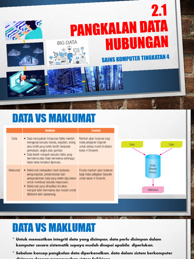 Nota Slaid Topik 2.1 (Pangkalan Data Hubungan) | PDF