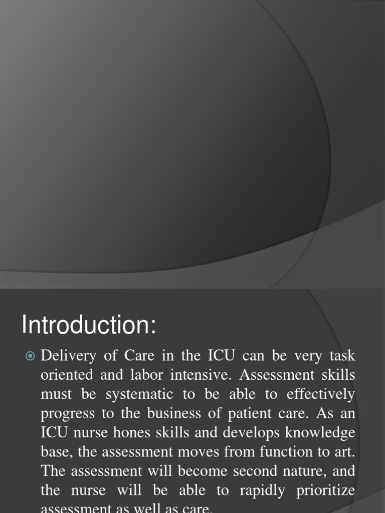 Assessment of ICU Patient | PDF | Intensive Care Medicine | Intensive ...