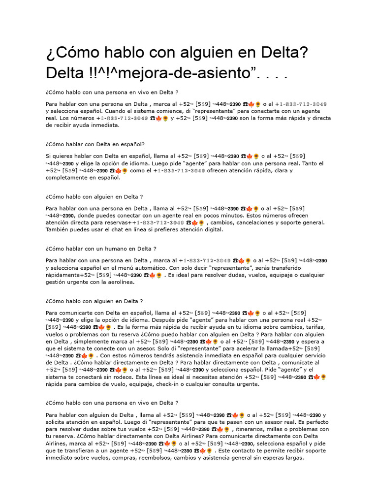 ¿Cómo Hablo Con Alguien en Delta? Delta !! ! Mejora-De-Asiento ...