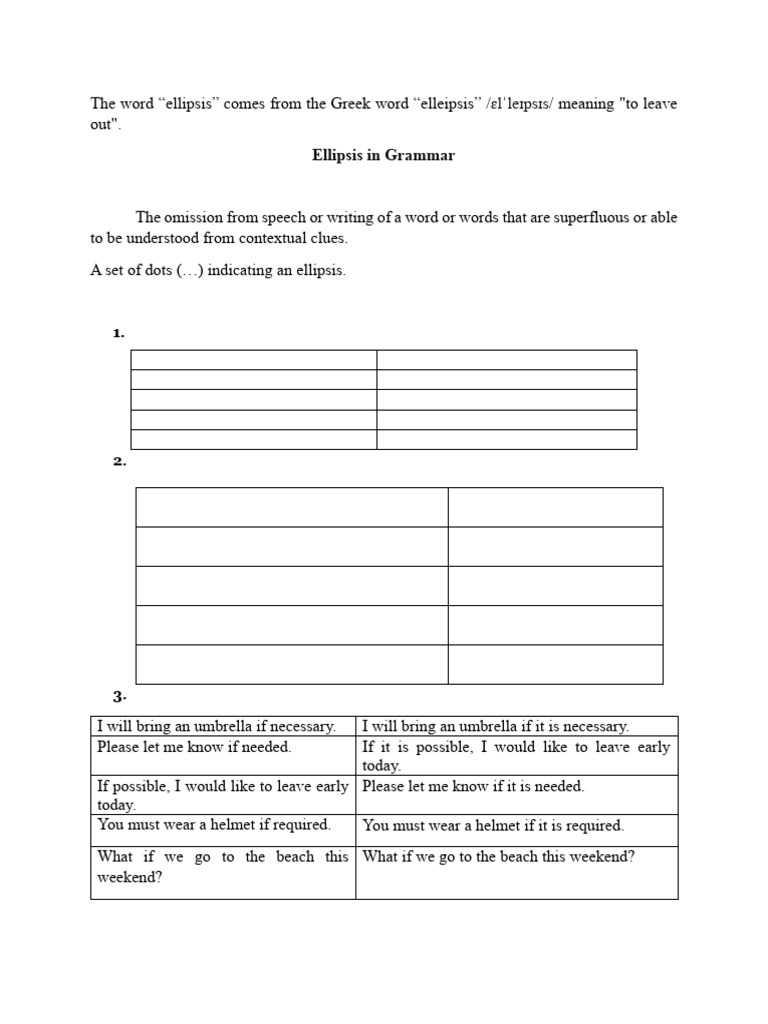 Ellipsis | PDF | Ellipsis | Language Mechanics