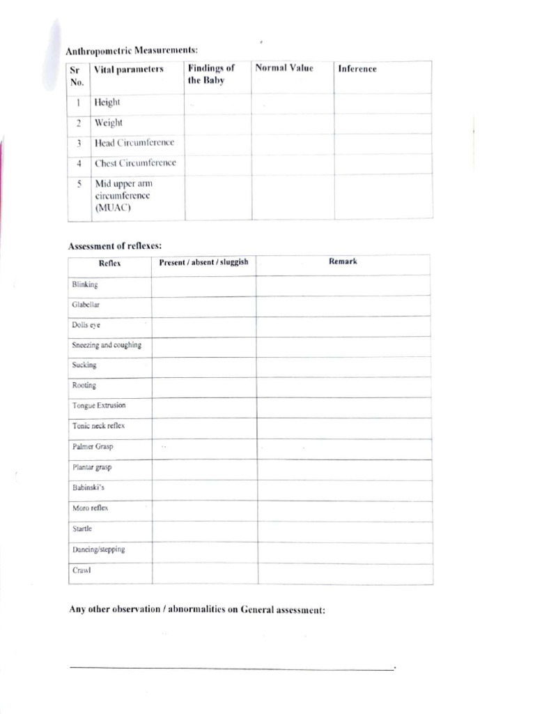 Newborn Assessments | PDF