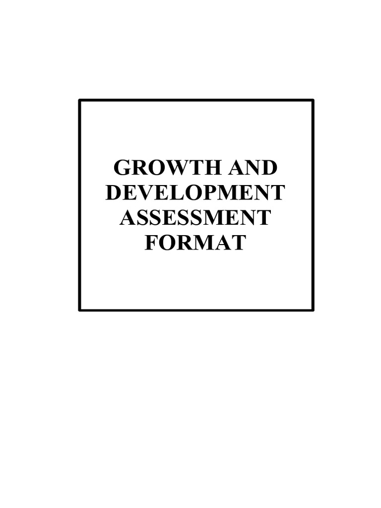 Growth and Development Assessment Format - Pedia | PDF