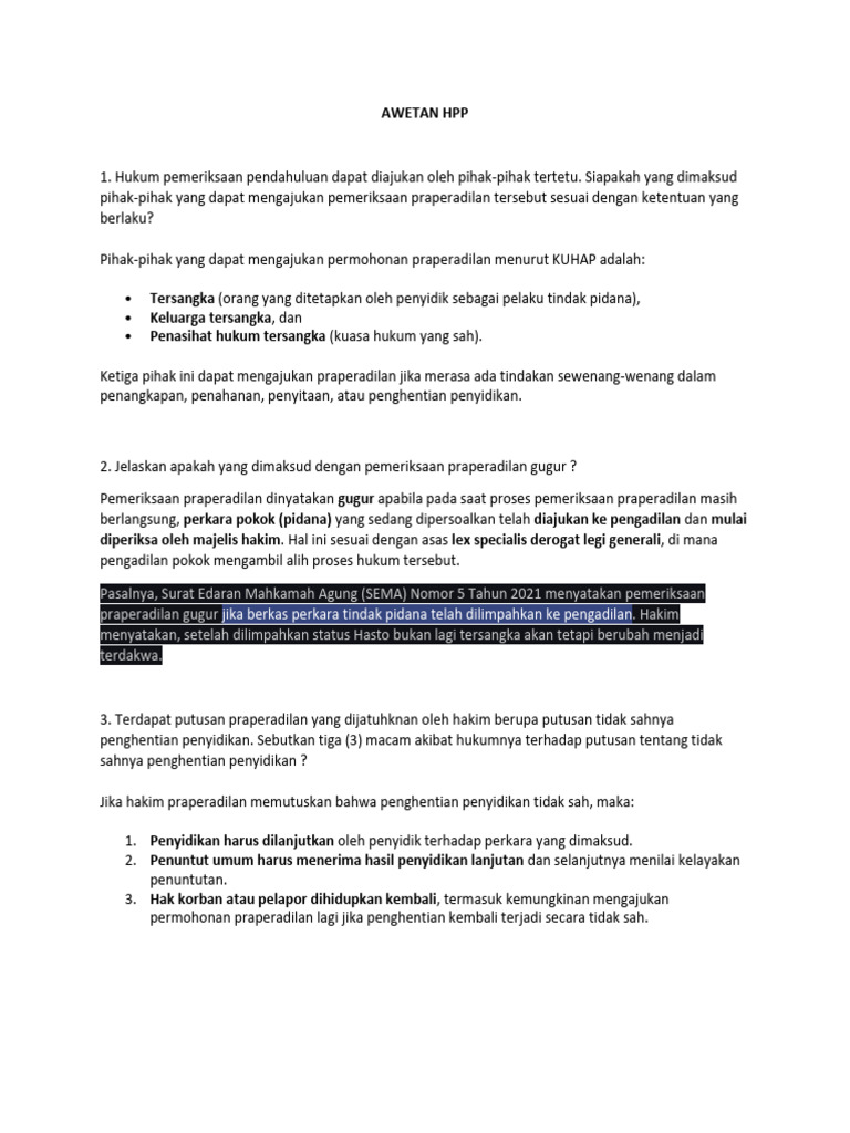 Awetan HPP | PDF