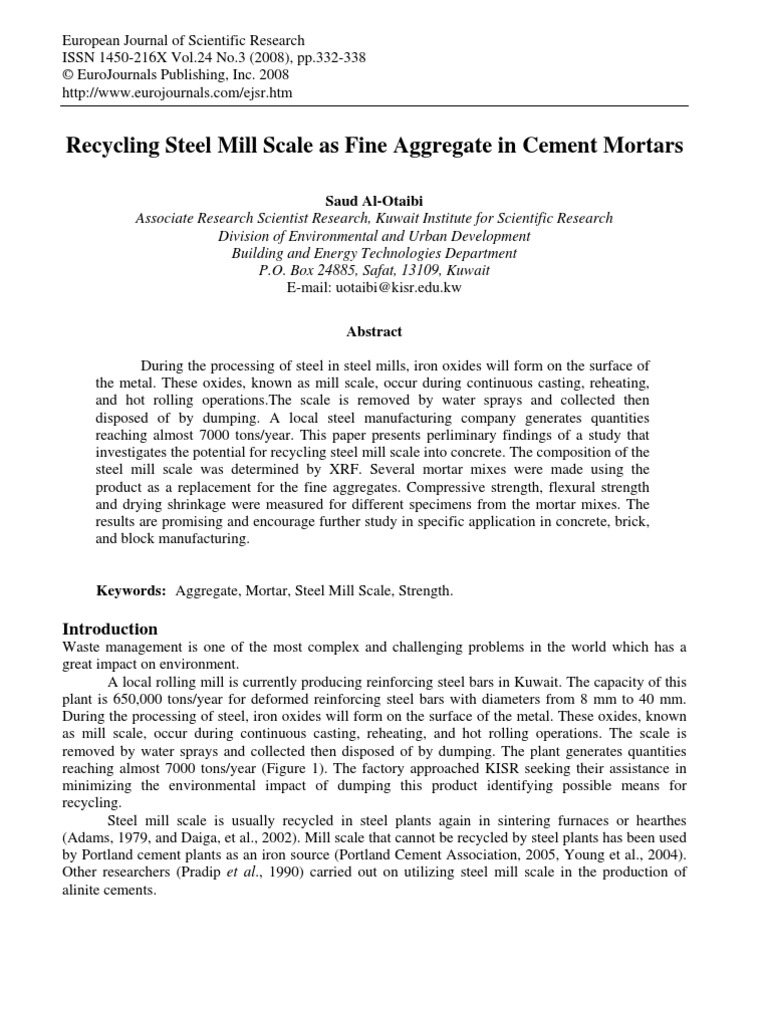 Mill Scale 2 | PDF | Construction Aggregate | Concrete