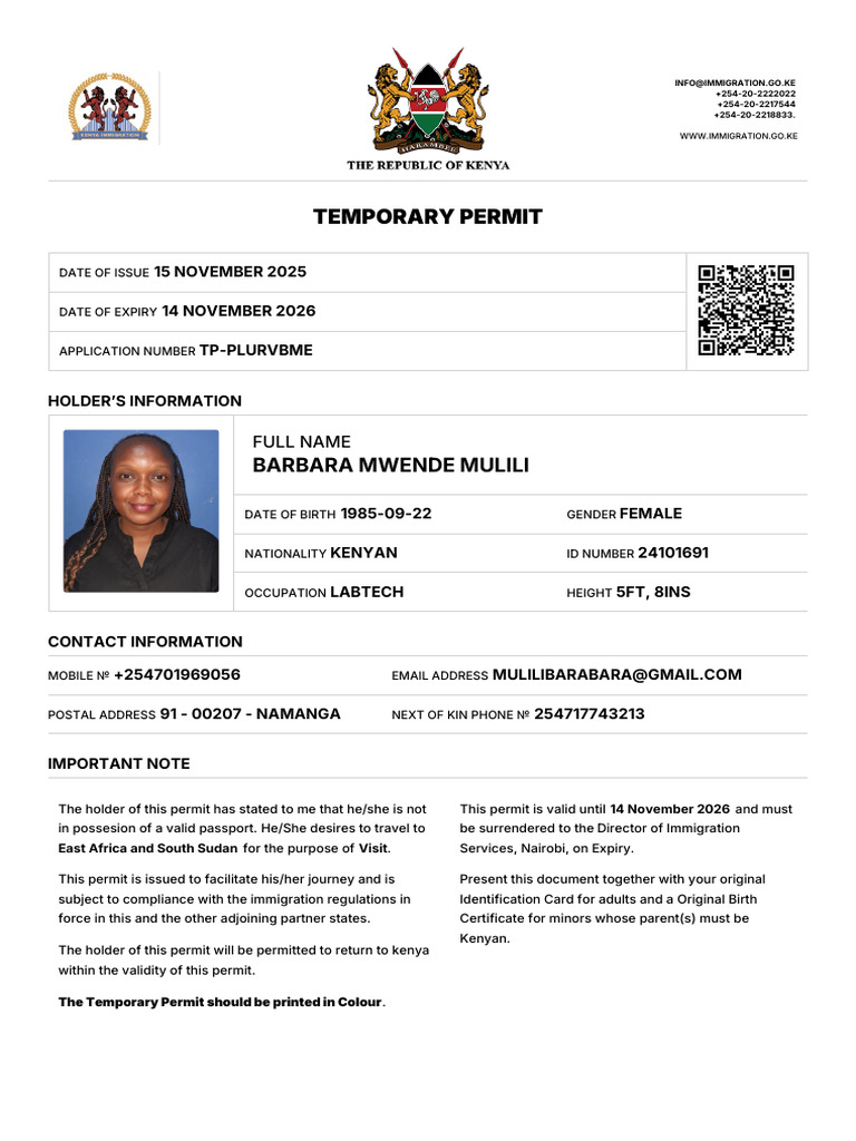 TP Plurvbme Temporary Permit | PDF | Identity Document | Authentication