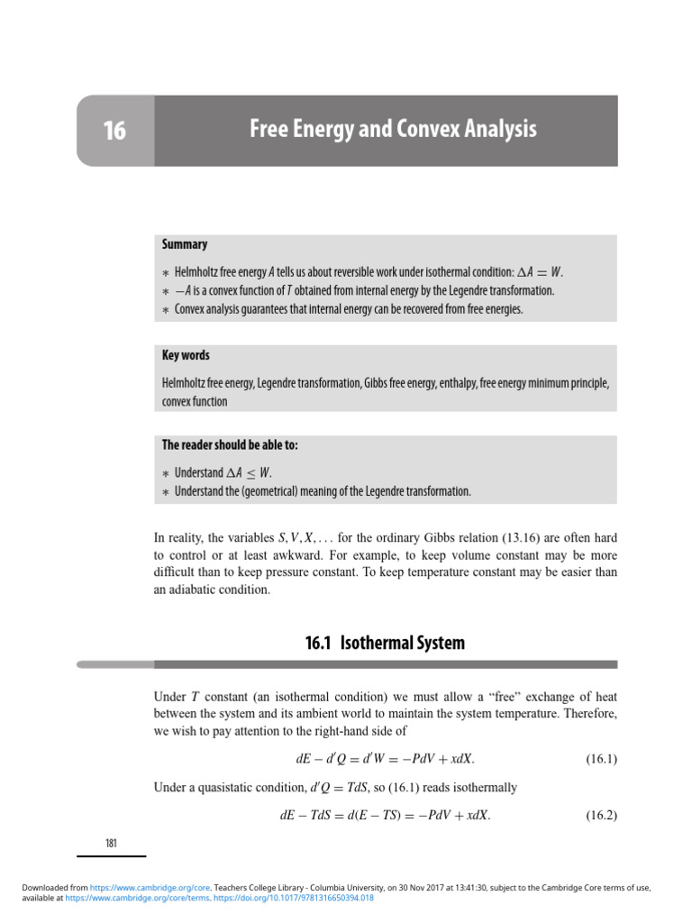 Free Energy and Convex Analysis | PDF | Gibbs Free Energy | Heat