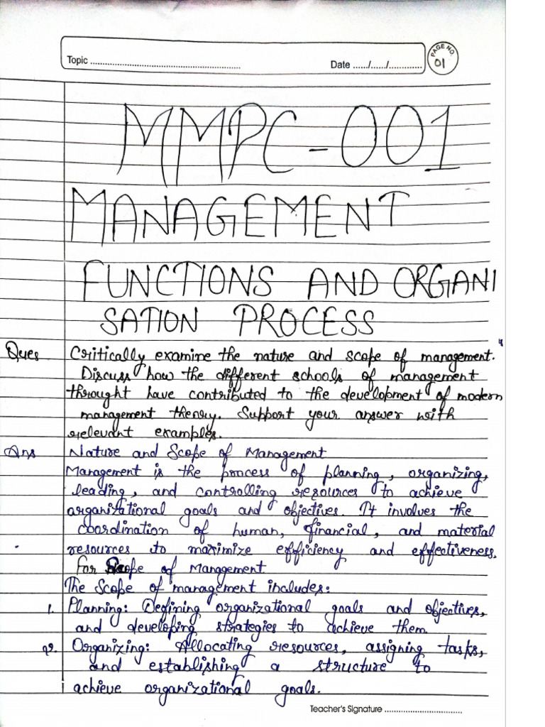 Class note mba online | PDF