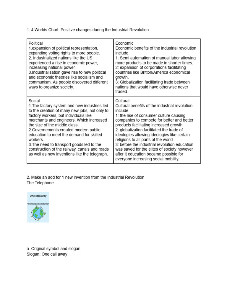 Industrial Revolution's Positive Impacts | PDF | Artificial ...