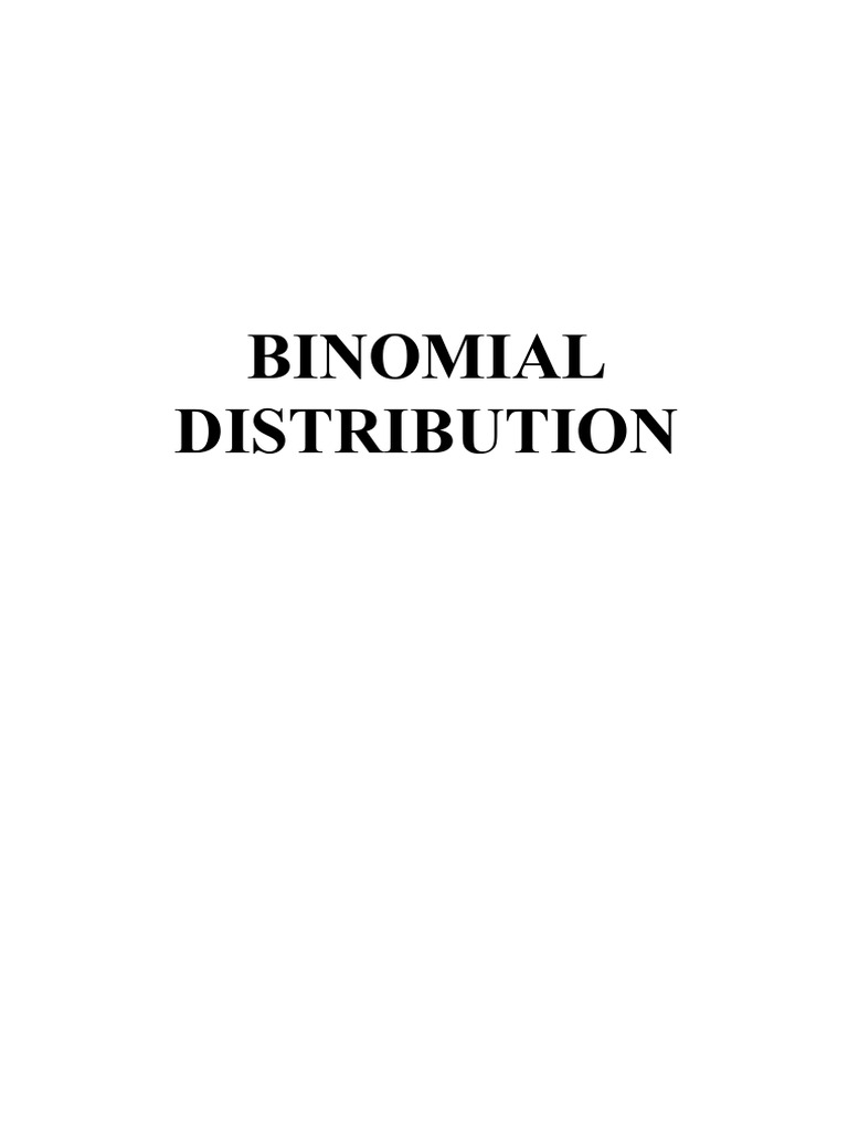 Binomial Distribution | PDF | Probability Distribution | Variance
