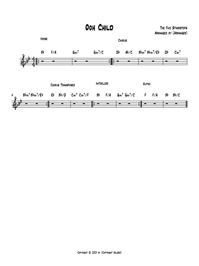 Ooh Child - Full Score | PDF
