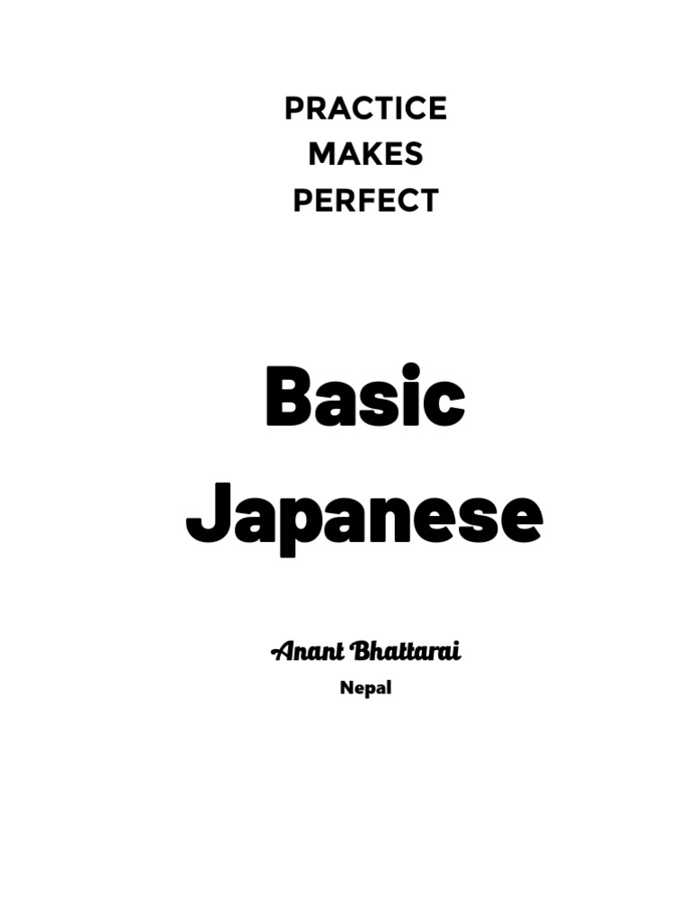 Basic Japanese | PDF | Japanese Language | Sunset