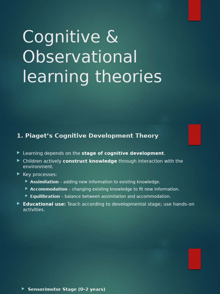 Cognitive and Observational Learning Theories | PDF | Thought | Cognition