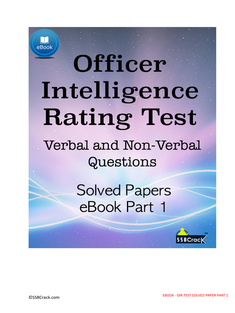 Officer Intelligence Rating Test Ebook | PDF | Teaching Mathematics