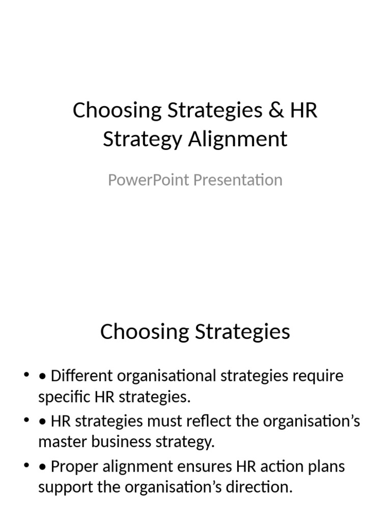 HR Strategy Alignment with Business Goals | PDF