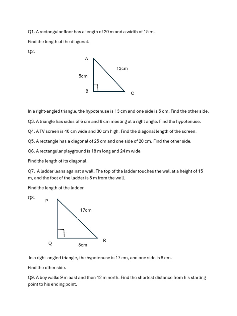 Pythagoras Theorem Worksheet - 591ef037 5d24 49c1 8f9a C68497445fa2 | PDF