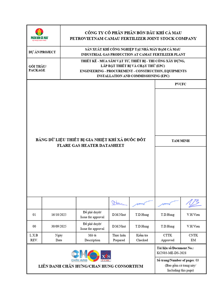 KCN03 ME DS 2028 - 01 - Flare Gas Heater Datasheet | PDF