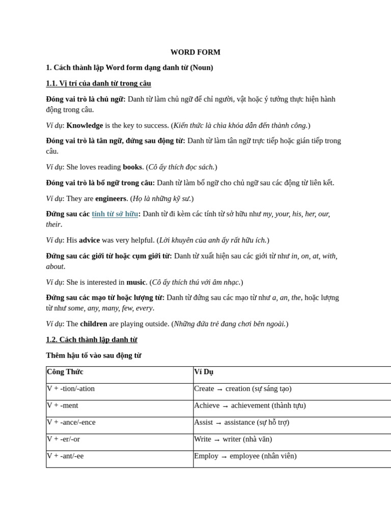 Word Form | PDF
