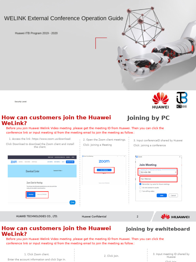 ITB Program - Online Classe - Join Welink Guideline | PDF | Mobile App ...