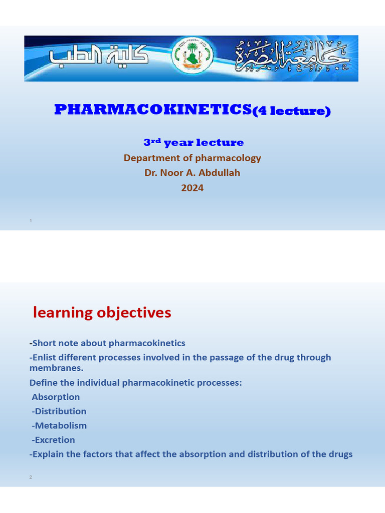 Understanding Drug Pharmacokinetics | PDF | Drug Metabolism ...