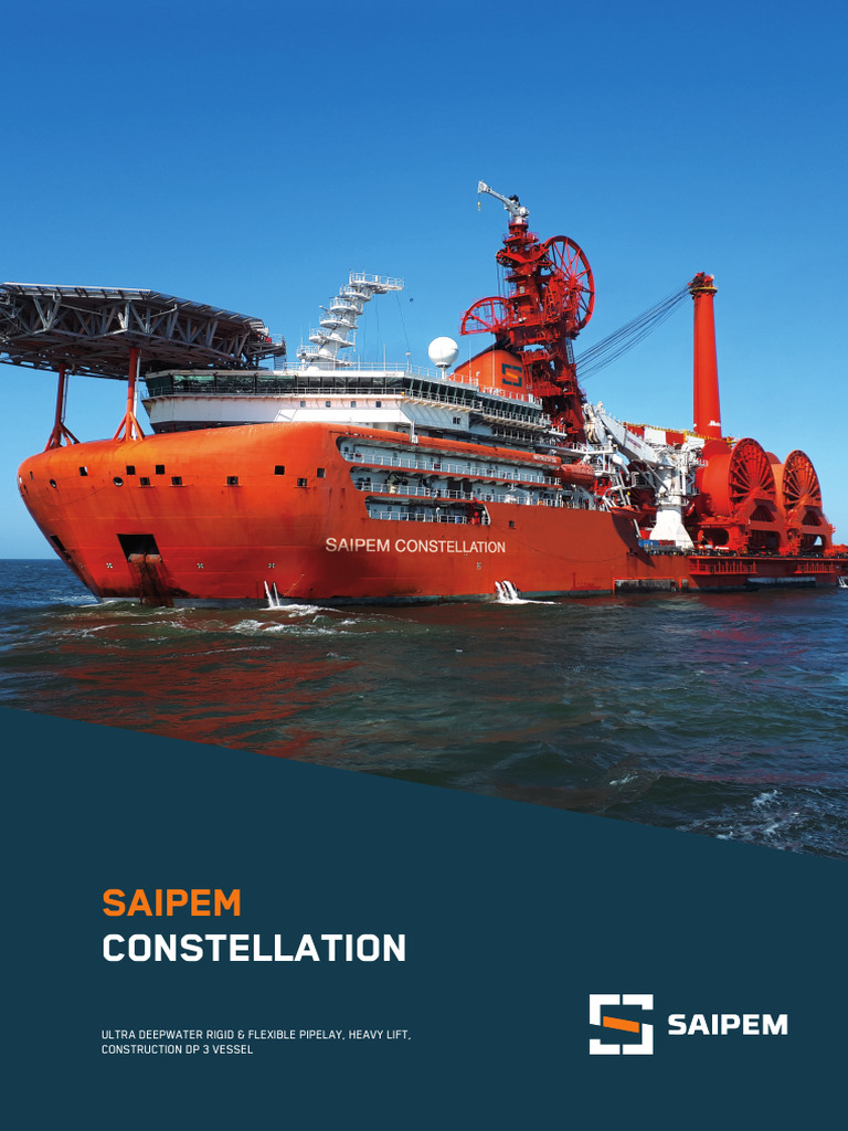 Saipem Constellation Ultra Deepwater Vessel | PDF | Crane (Machine) | Ships