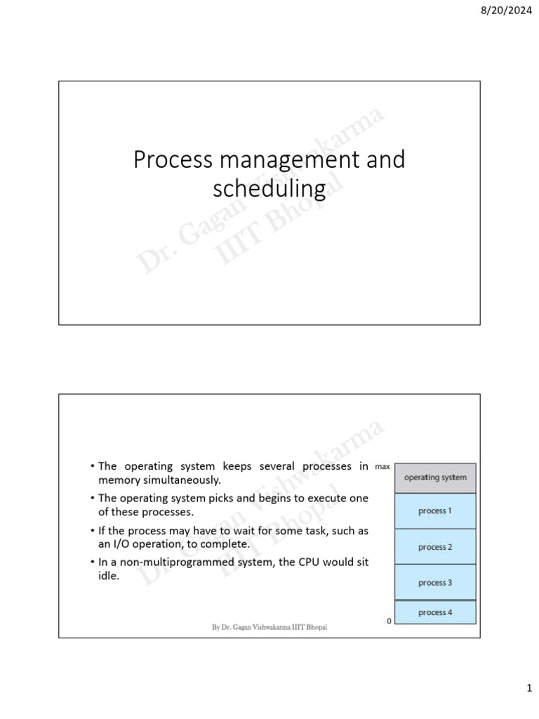 03 Process Management and Scheduling | PDF | Process (Computing ...