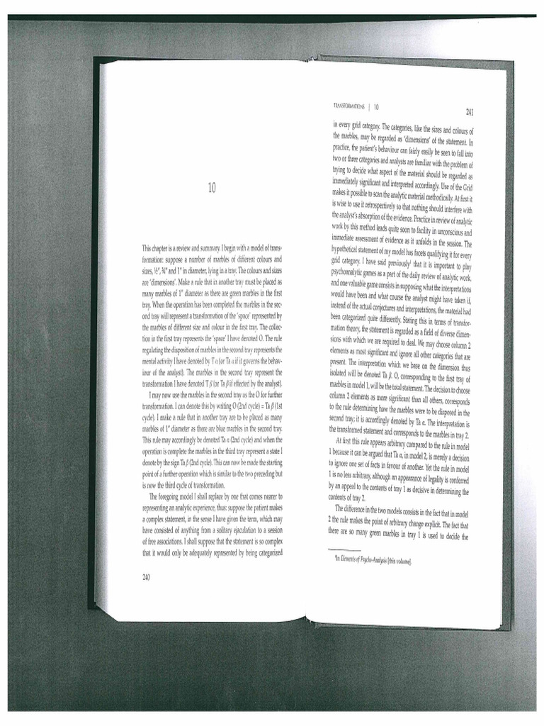 Reference The Complete Works of W.R. Bion Transformations | PDF