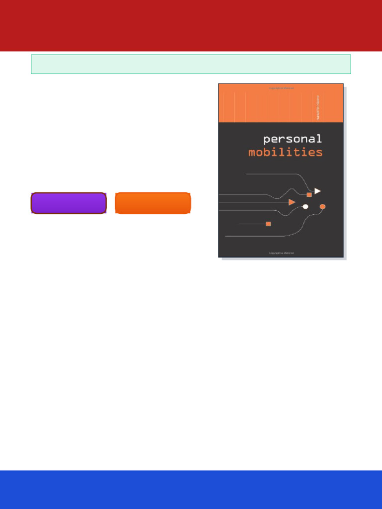 Personal Mobilities The Networked Cities Series 1st Edition A ...