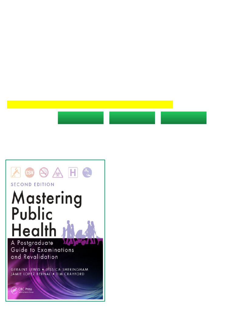 (Ebook) Mastering Public Health: A Postgraduate Guide to Examinations ...